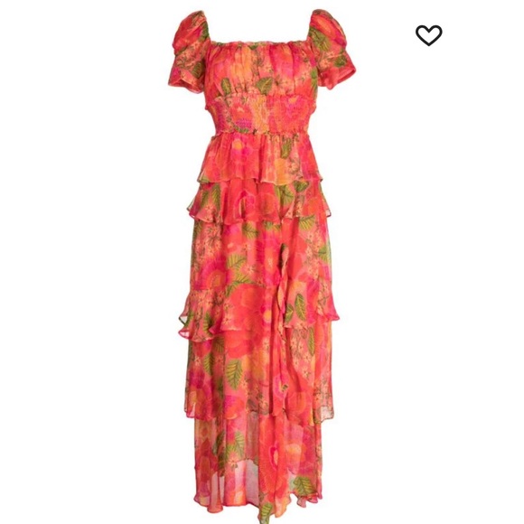 FARM Rio | Dresses | Farm Rio Blooming Floralprint Ruffled Maxi Dress ...